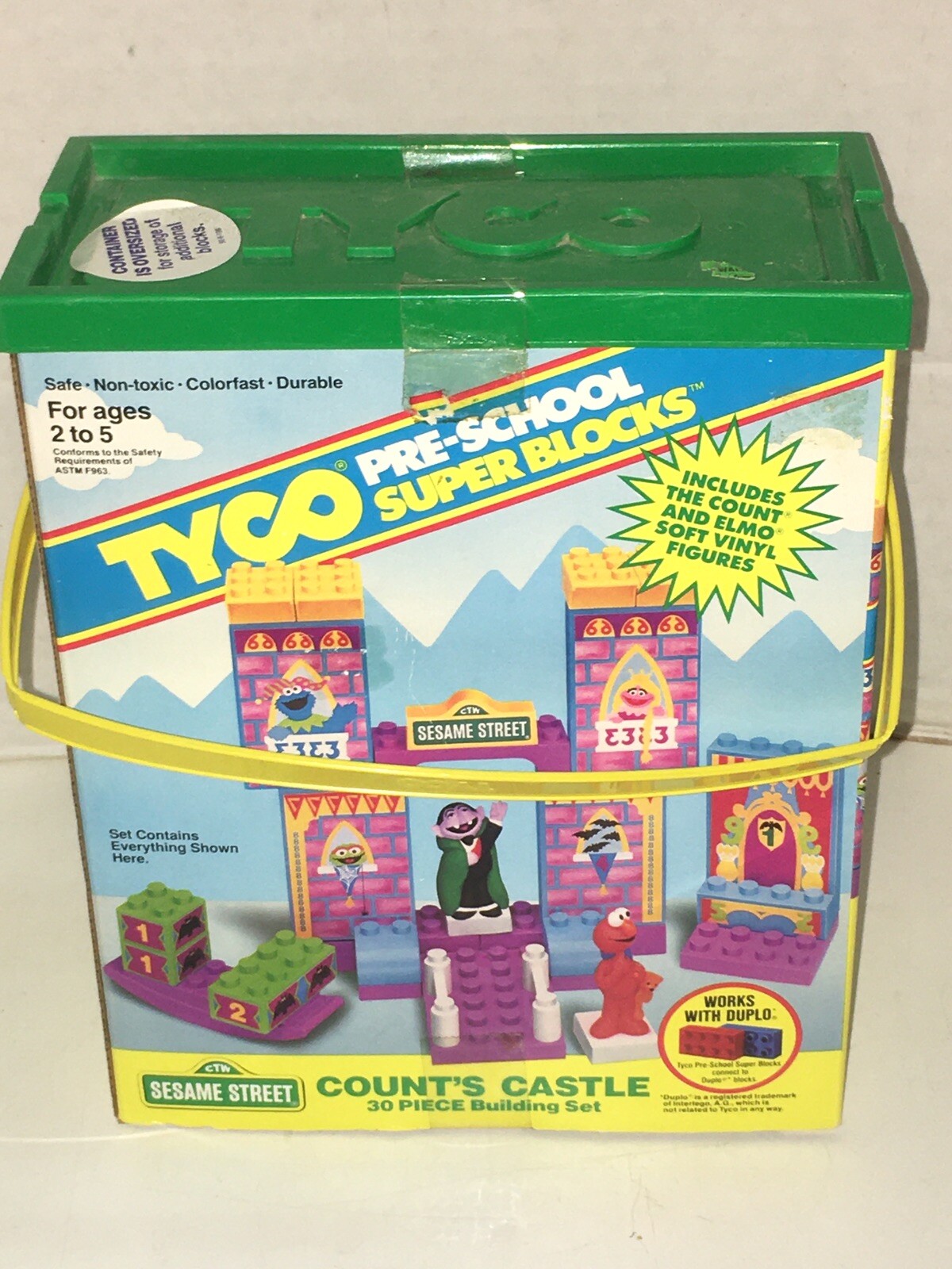 Rare 1991 Tyco Super Blocks Sesame Street Count’s Castle | eBay