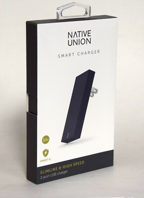 NEW Native Union Smart Charger Slim 2-Port Foldable USB-A Universal ...