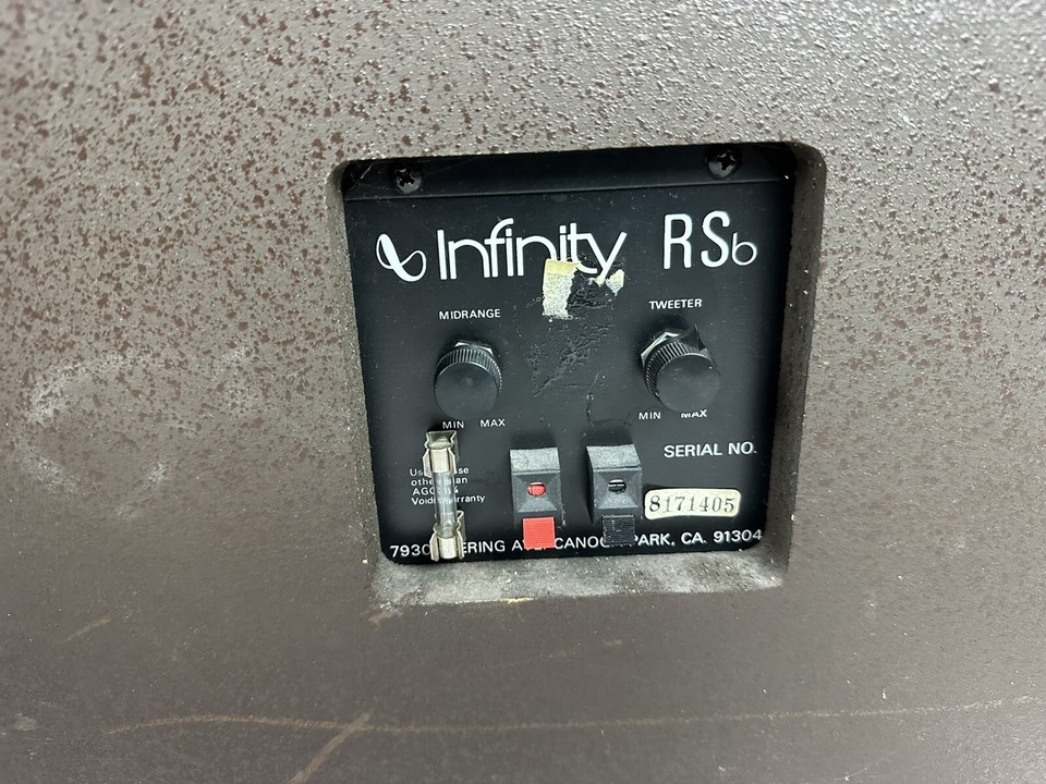 Vintage INFINITY RSb 10" 3-WAY Speakers Tested, Excellent | eBay