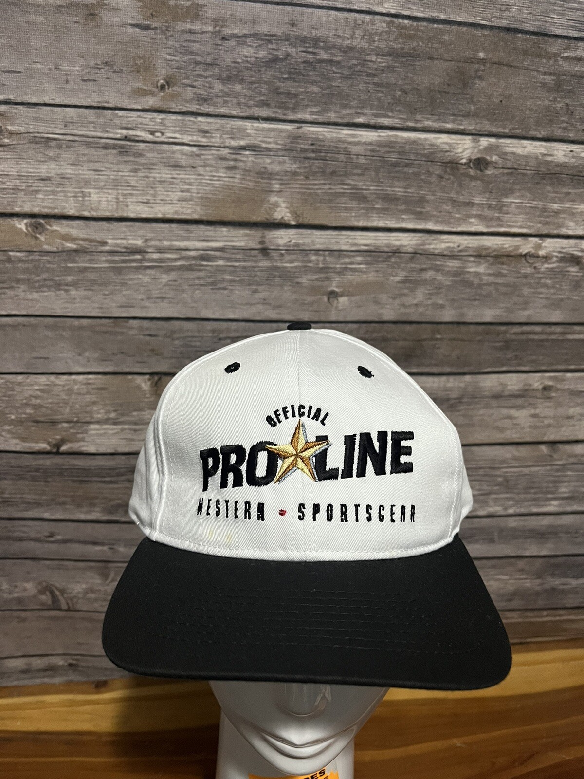 Proline Western Sportswear Hat Embroidered White Baseball Cap Strap ...