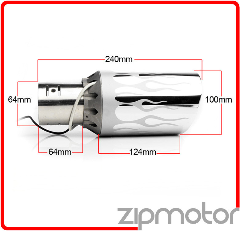 4" 7 COLOR LED EXHAUST MUFFLER TIP ACCORD CIVIC DEL SOL CRV FIT PRELUDE ...