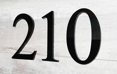 5 Inch Condo Number, Floating House Number, Black House Number, New ...
