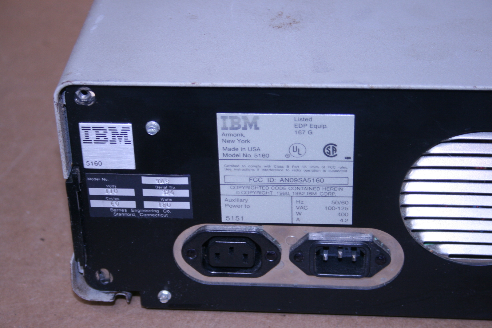 MilSpec modified IBM PC XT 5160 8088 4.77MHz 640KB RAM Vintage Personal ...