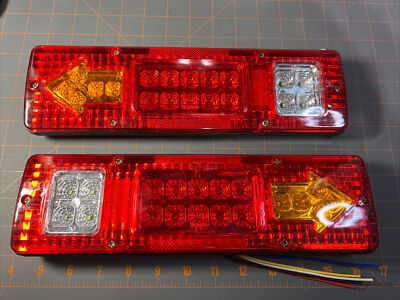 Utility trailer LED Tail light kit Stop Rear Reverse Turn Indicator ...
