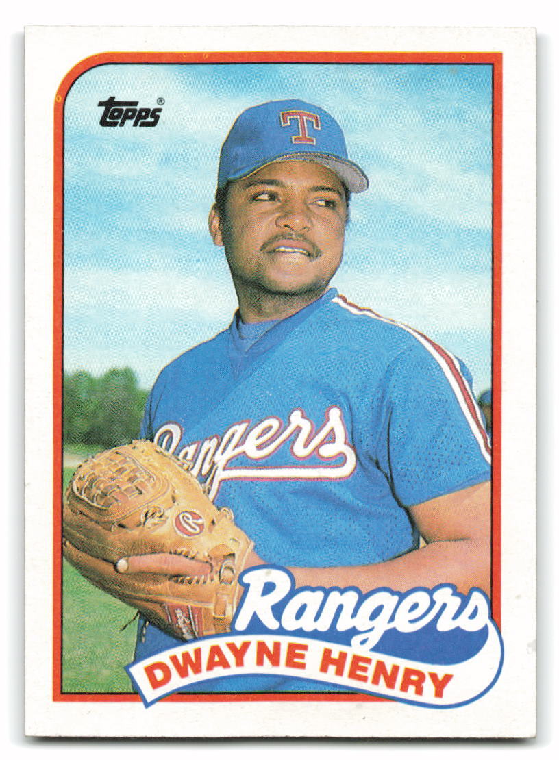 Dwayne Henry 1989 Topps BASEBALL #496 Texas Rangers | eBay