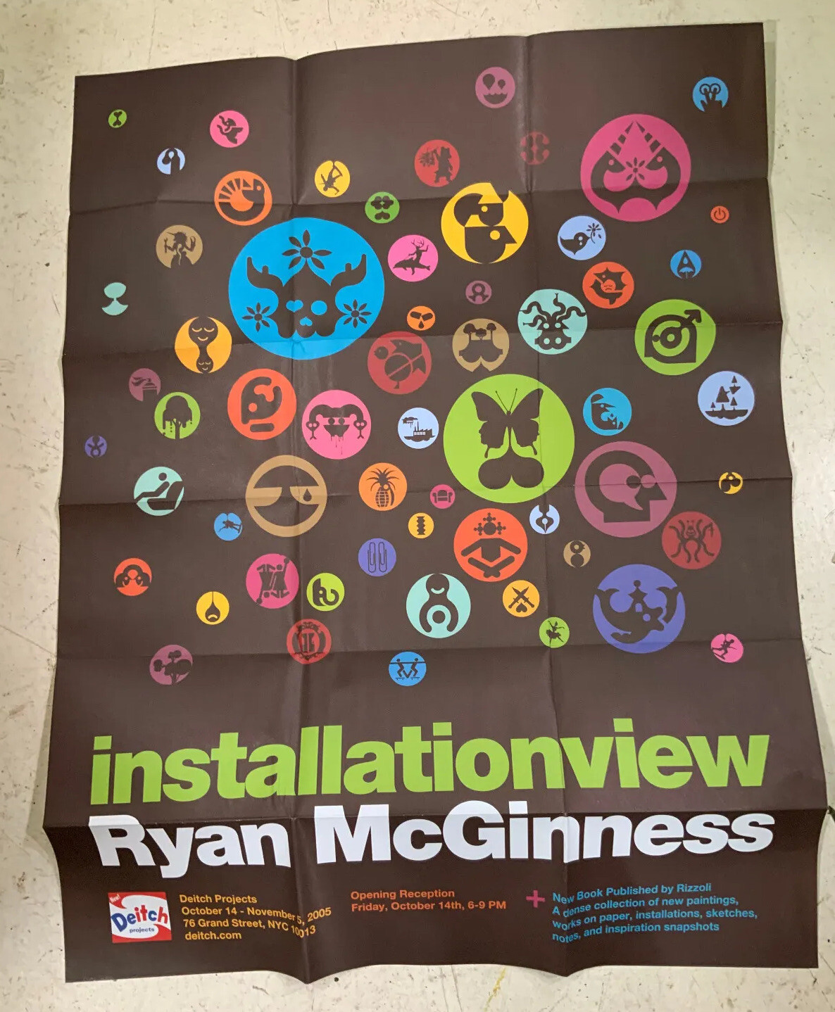 Artist RYAN McGUINNESS Installationview Exhibition Poster at Deitch Projects | eBay