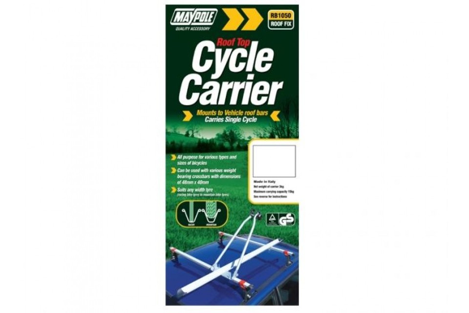 2 x Maypole Car Roof Mounted Upright Cycle Bike Travel Rack Holder ...