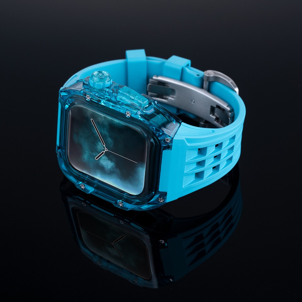 Transparent Case Rubber Band Mod Kit For Apple Watch Ultra 49mm 8 7 6 ...