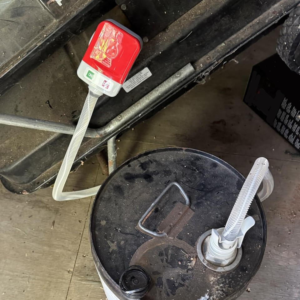 Automatic Fuel Transfer Siphon Pump Battery Powered Auto-Stop for Gas ...