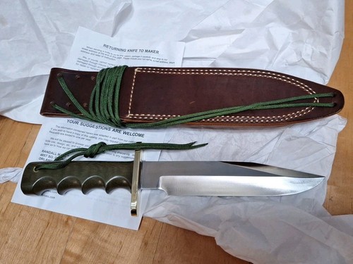 RANDALL MADE KNIFE MODEL 14-7 1/2” ATTACK GREEN MICARTA W SHEATH | eBay