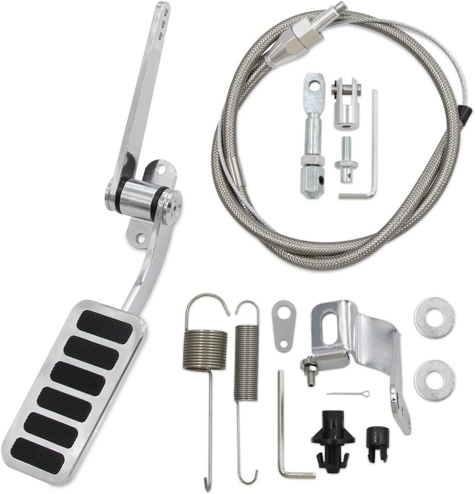 Universal Polished Aluminum Accelerator Pedal & Mr Gasket Cable Kit | eBay