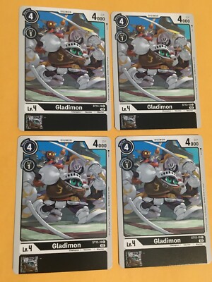 4x Gladimon ST13-10 C (Playset) Digimon CCG | Starter Deck 13 ...