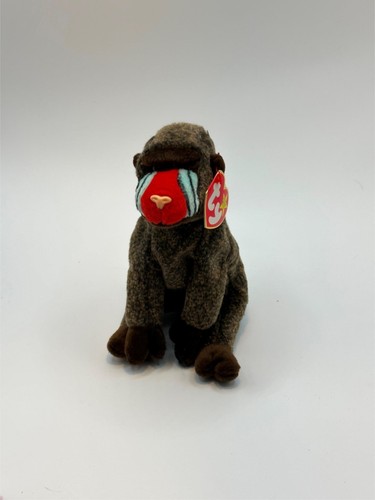 Ty Beanie Babies CHEEKS the Monkey 6" Beanbag Plush Stuffed Animal Toy ...