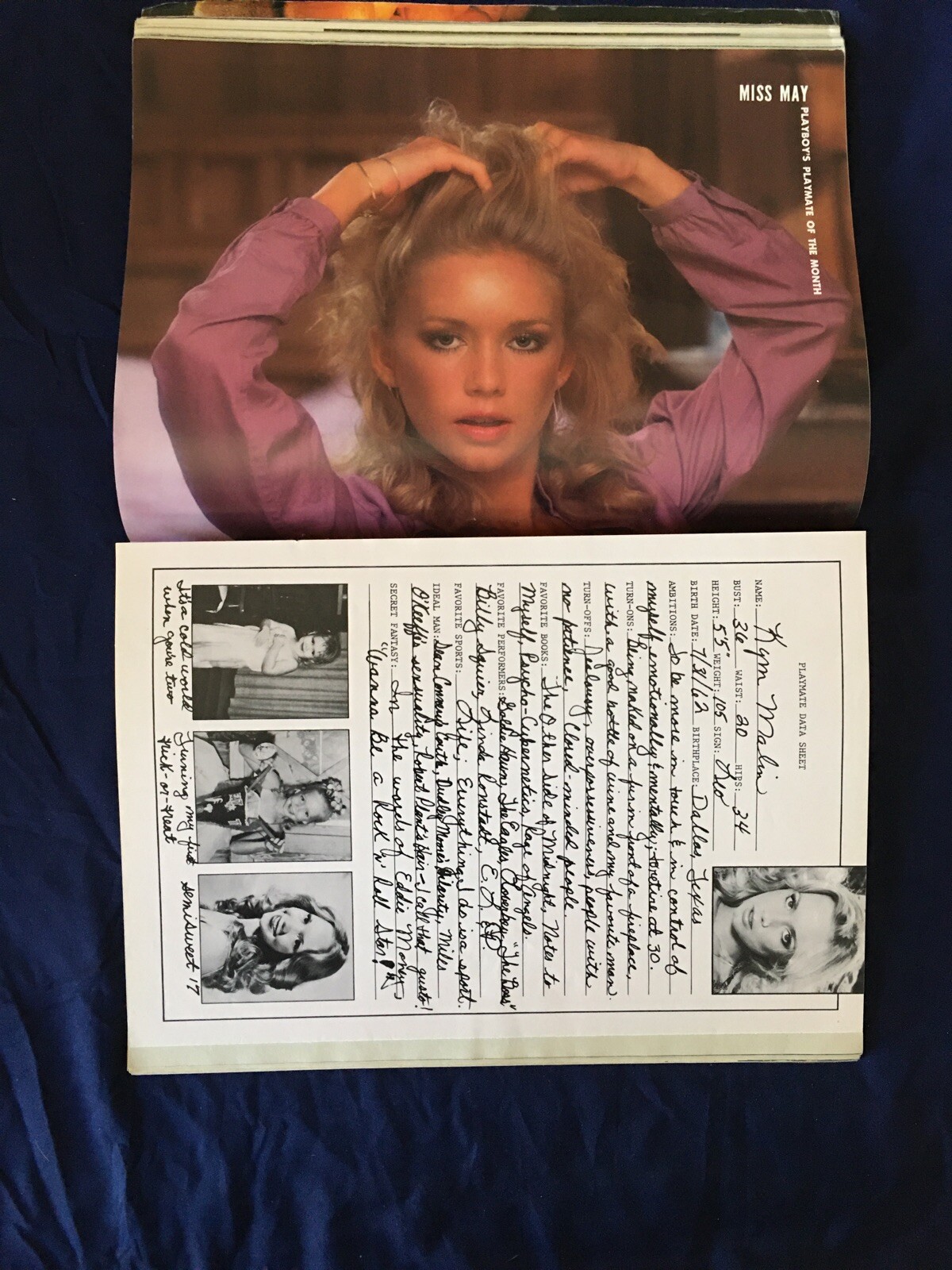 Playboy May 1982 Playmate Kim Malin Billy Joel Beauty & The Badge Karen ...