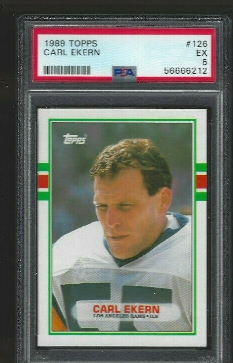 1989 Carl Ekern Topps #126 San Jose St Rams Pop 1 PSA 5 | eBay