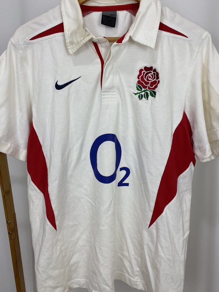 Nike England O2 Blackburn Rovers Rugby Team Embroidered Rose Polo Shirt ...