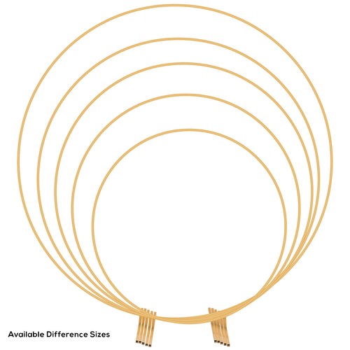 Round Hoop Balloon Arch Backdrop Flower Gold Display Stand Frame ...