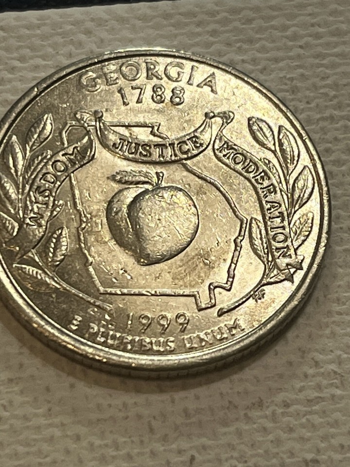 $1000 OFF Sought after 1999 Rare Georgia State Quarter-Error-P MINT ...