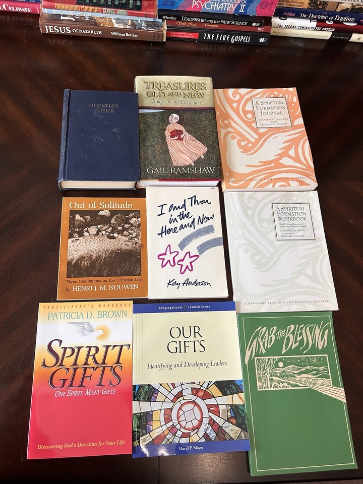 Vintage Lutheran Church Library Books Christian Prayer Bible Jesus MIX ...