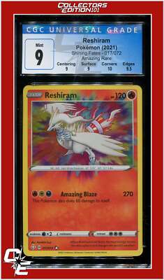 Shining Fates 017 Reshiram Amazing Rare CGC 9 - Subgrades | eBay