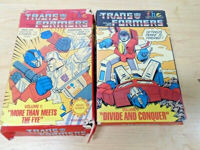 1984/85 Optimus Transformers VHS TAPES VOL 1 & 5 Rough OBs AS IS VG ...
