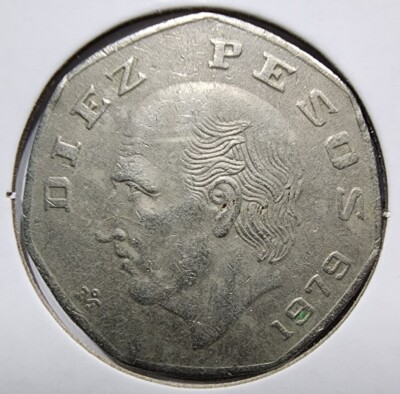 1979 Mexico 🇲🇽 10 Pesos World Foreign Mexican Coin KM 477 In Mylar Flip ...