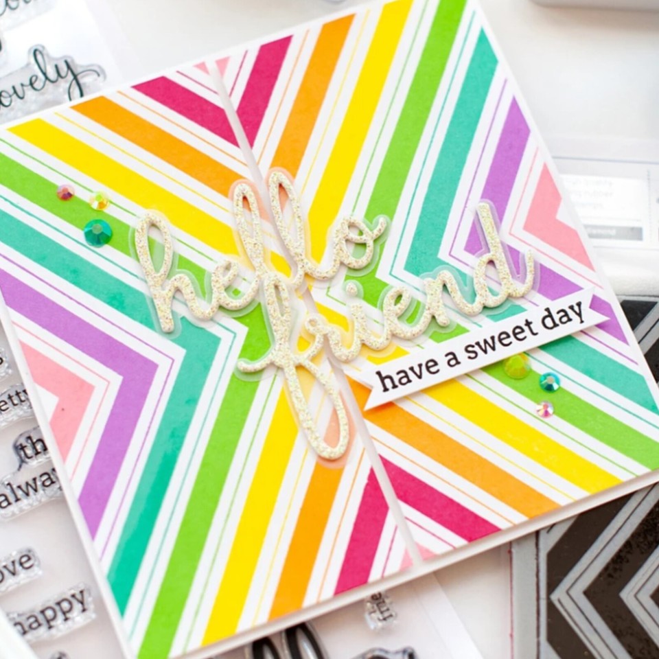 Hello Beautiful Sentiment Words w Shadows Cutting Dies – Lovely ...