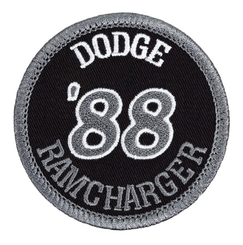 1988 Dodge Ramcharger Embroidered Patch Black/Dark Gray Iron-On Sew-On Hat Shirt | eBay