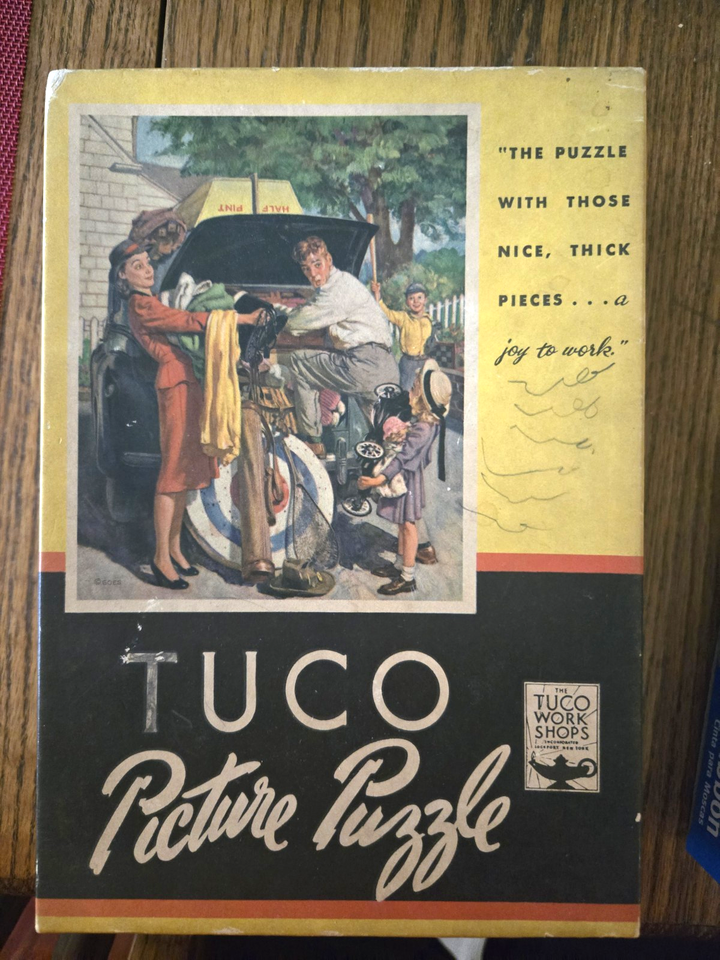 Jig Saw TUCO Picture Puzzle old car family LAST STRAW complete | eBay