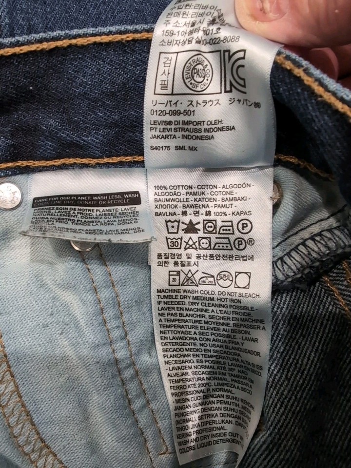 LEVI'S 505 MEN'S BLUE JEANS Regular Straight in Size 30X32 Dark Wash ...