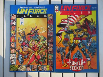 U.N. FORCE FILES 0-1 COMPLETE SET GAUNTLET COMICS VERY FINE/NEAR MINT ...
