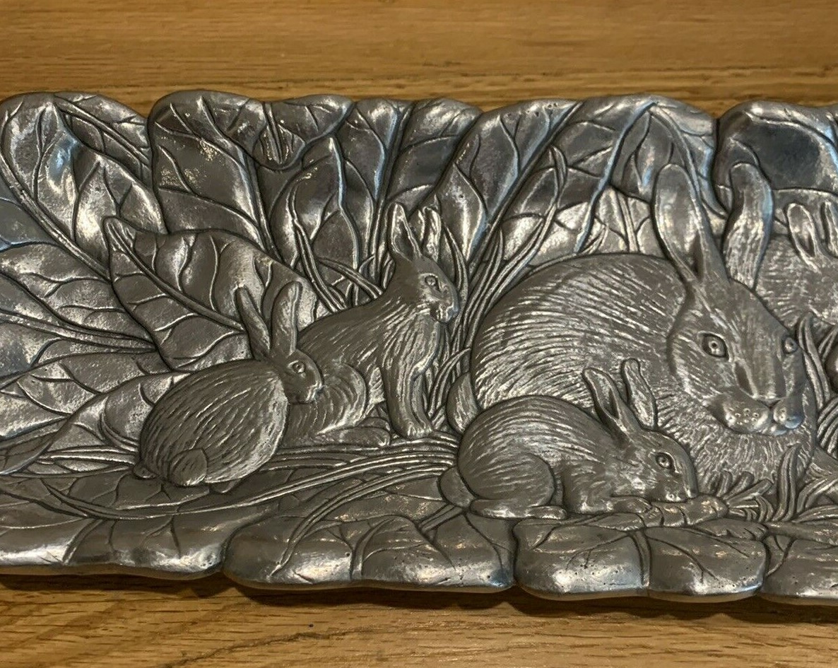 Arthur Court Rabbit Bunny Serving Tray 19x6 | eBay