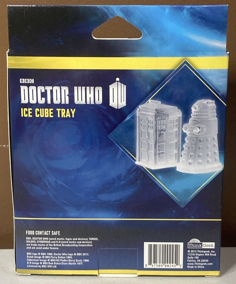 BBC Doctor Who Silicone Mold Ice Cube Tray Tardis Daleks Jello Wax ...