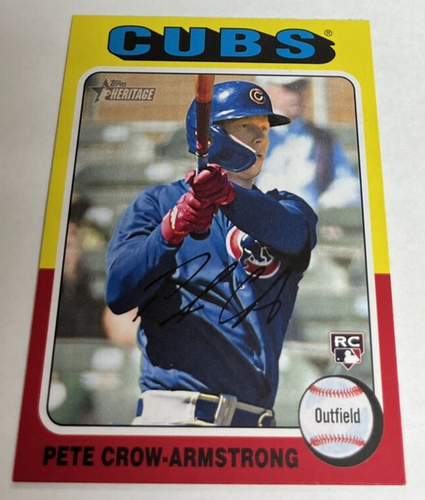 2024 Topps Heritage Mini Baseball RC #177 Pete Crow-Armstrong (Chicago ...