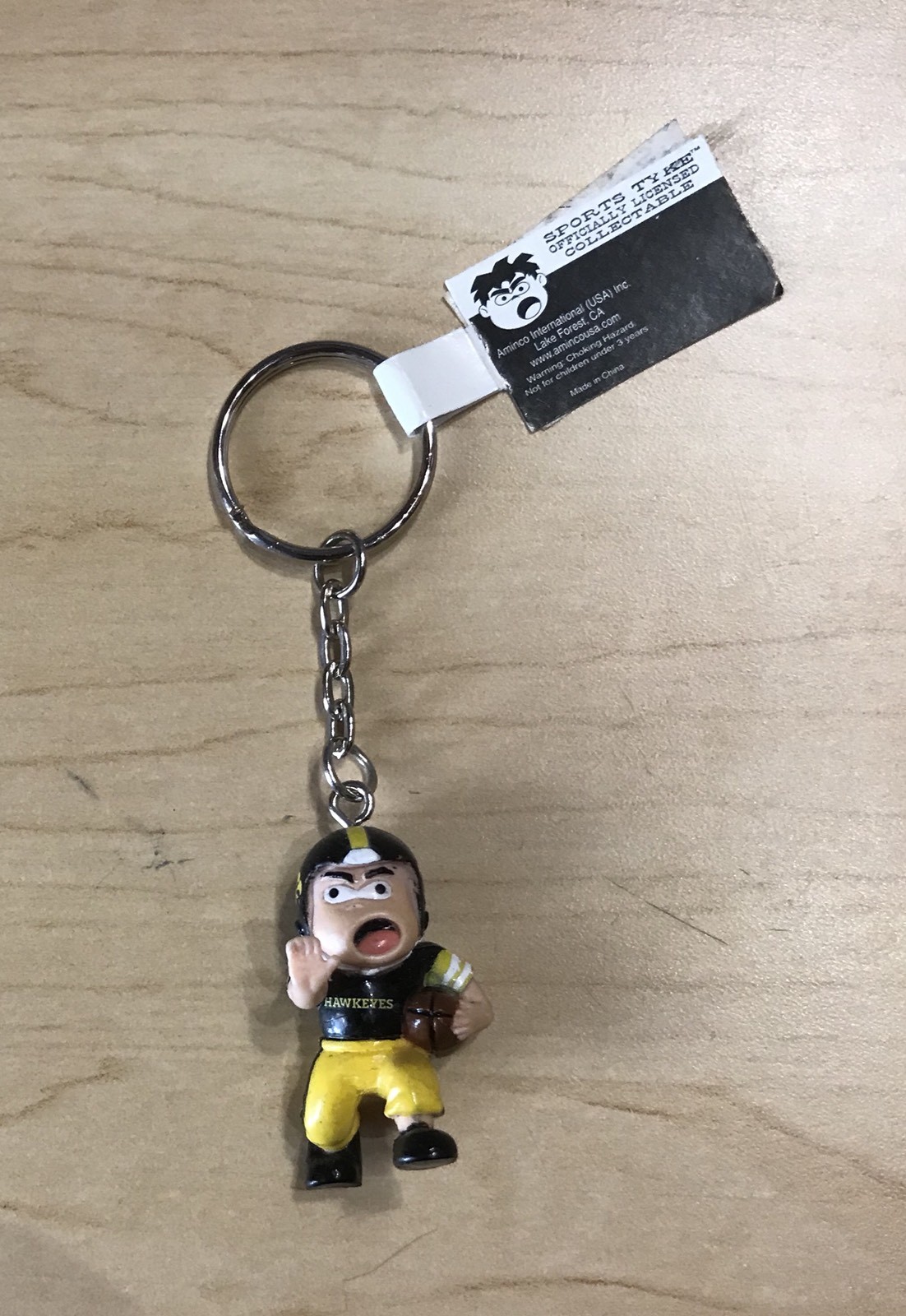 Iowa Hawkeyes Sports Tyke Football Player Keychain | eBay