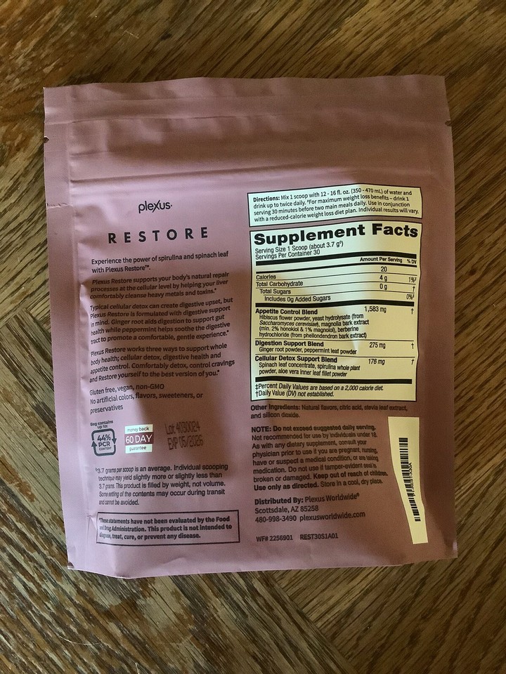 Plexus RESTORE Cellular Detox Support for Whole Body Health. Lemon berry flavor | eBay