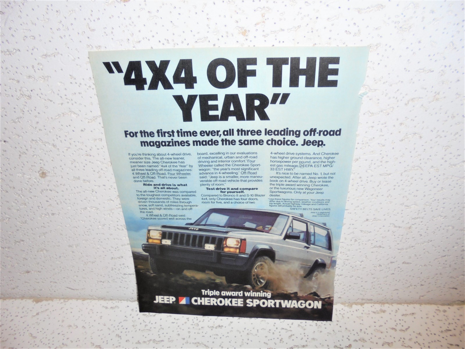 Vintage 1984 Jeep Cherokee Sportwagon Magazine Ad | eBay