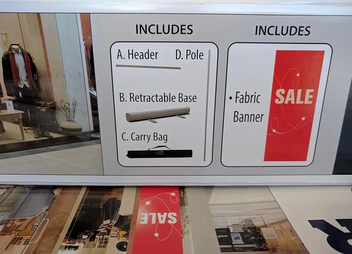 33x80 Retractable Aluminum Roll Up Banner Stand Portable Display BANNER ...