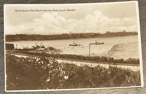 R/P POSTCARD TYNEMOUTH & NORTH MARINE PARK SOUTH SHIELDS TWO TUGS ...