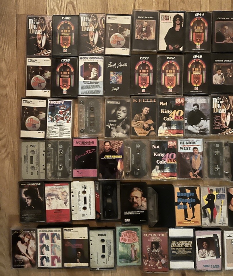 Mixed Lot 60 Vintage Cassette Tapes, 40s THROUGH 80s Classic Rock Time ...