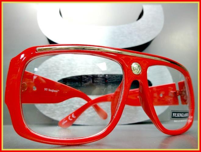 Men's CLASSIC RETRO HIP HOP RAPPER Style Clear Lens EYE GLASSES Thick ...