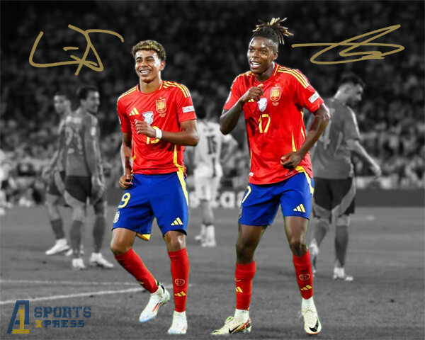 Lamine Yamal Nico Williams Dance Spain Soccer Stars Signed Photo ...