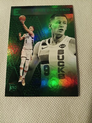 2018 DONTE DIVINCENZO PANINI ESSENTIALS GREEN NBA ROOKIE CARD RC #217 ...