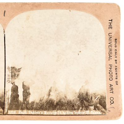 Allyn Capron Firing on El Caney Fort Stereoview c1898 Spanish-American ...