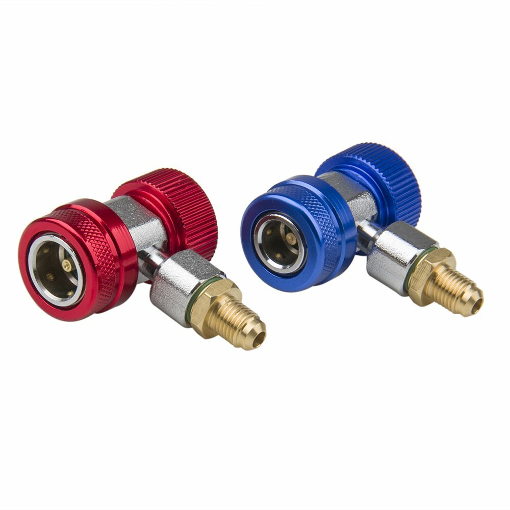 High & Low Quick Couplers Adapters (R-134A) Type A/C Manifold Gauge Set ...