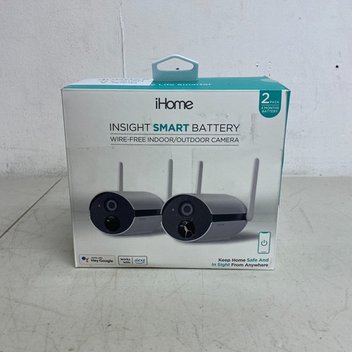 iHome Insight Smart Indoor/Outdoor Wireless WiFi Camera w Rechargeable ...