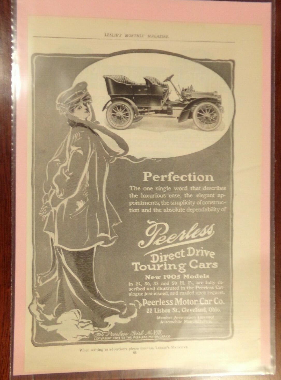 1904 Vintage Original PEERLESS Car Ad. Cleveland, Ohio | eBay