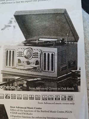 Advanced Music Centre Neostar. DAB SD/MP3 USB CD turntable, cassette ...