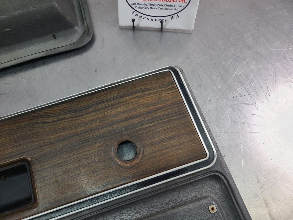 1973-80 Chevy Truck Front Door Trim Panel Pair, LH/RH, Woodgrain - OEM ...