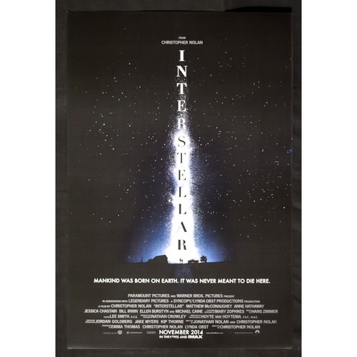 Affiche INTERSTELLAR Christopher Nolan Matthew McConaughey Hataway CAT15 | eBay